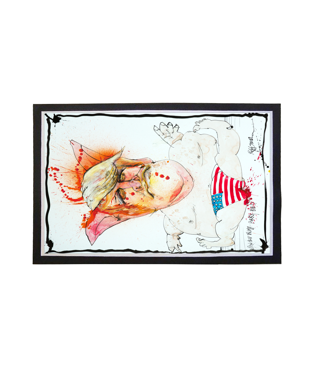Donald Trump Doormat – Ralph Steadman Art