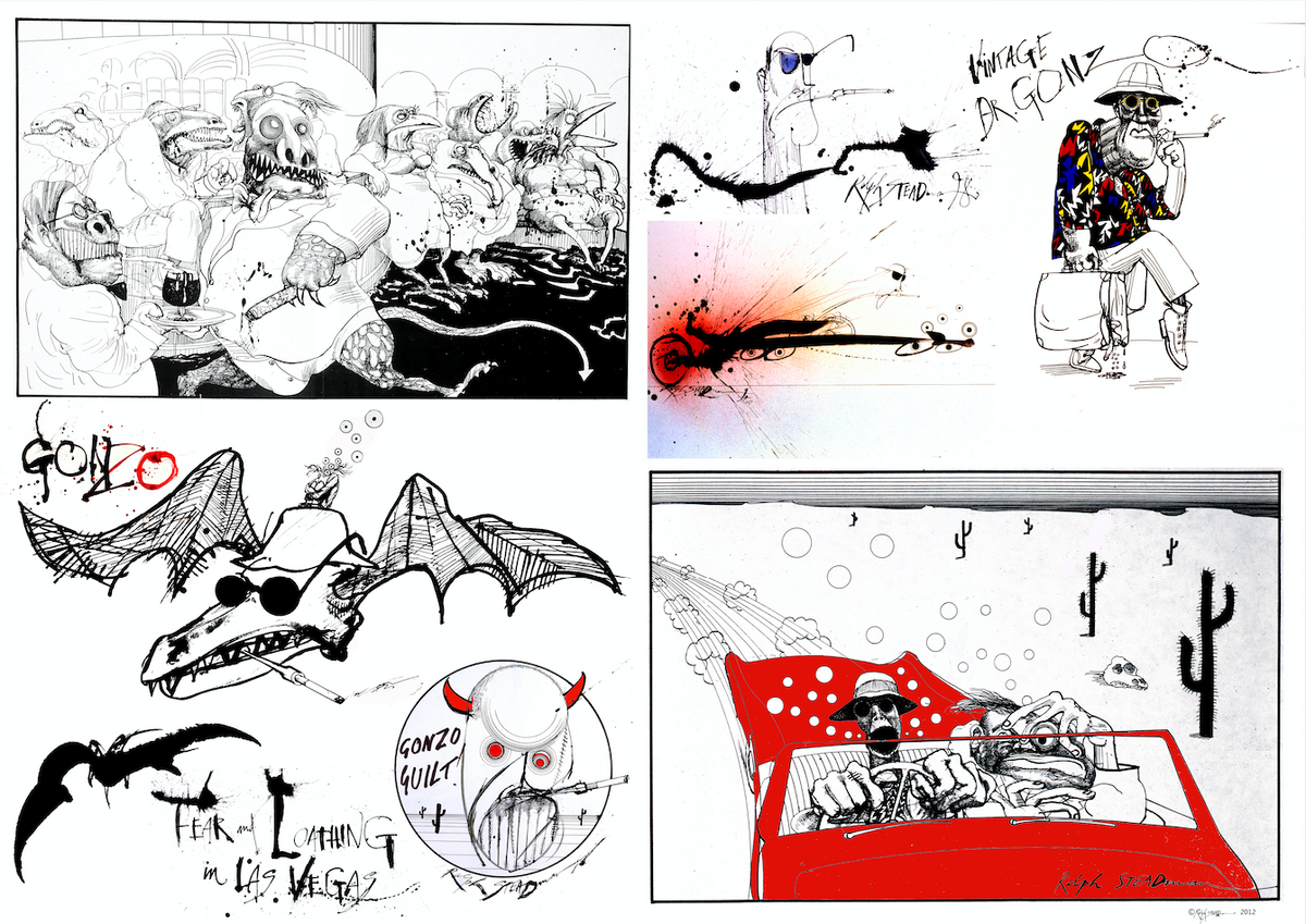Ralph Steadman Fear And Loathing Bats